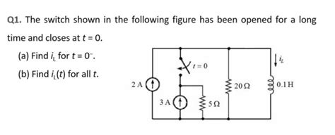 Solved Q1 ﻿the Switch Shown In ﻿the Following Figure Has