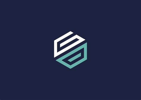 Letra gd logotipo de hexágono desenho de ícone modelo de design