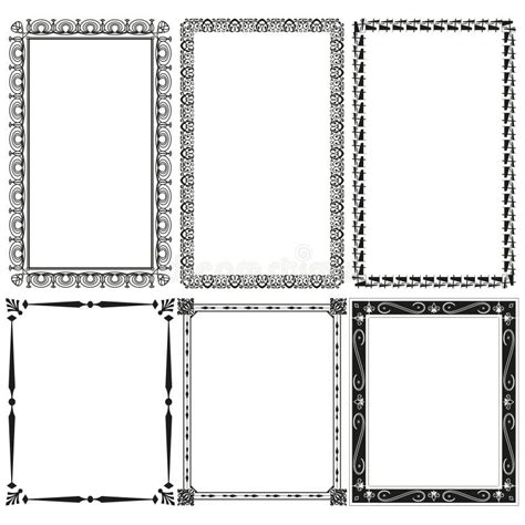 Decorative Frames And Borders Vector Illustration Eps 10 Stock Vector Illustration Of