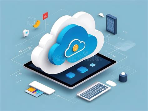 Navigating The Remote Data Storage In Future Stock Illustration