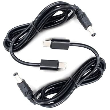 Amazon Com 2 Pack JacobsParts 12V USB C Type C PD Trigger 3ft 5A Power Cable 5 5 X 2 1mm DC