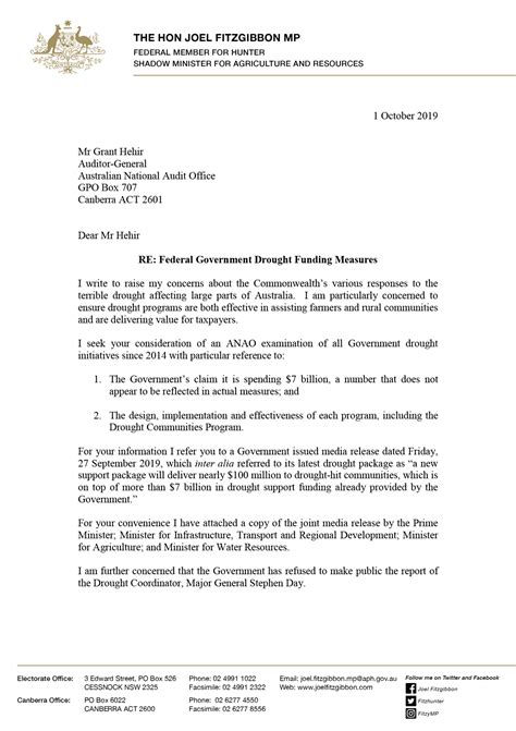 Federal Government Drought Funding Measures Australian National Audit