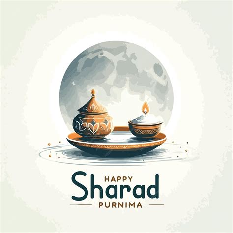 Sharad Purnima Celebration Day Illustration Image Premium Ai