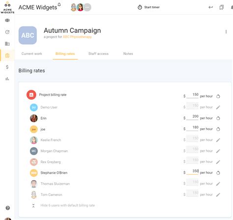 Set Your Billing Rates