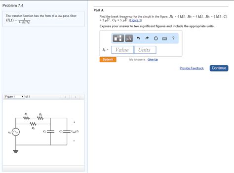 Solved The Transfer Function Has The Form Of A Low Pass Chegg