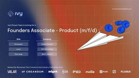 Iris Hendriks On Linkedin Ivy Is Hiring A Founders Associate Product 🌱 Join One Of Europes…