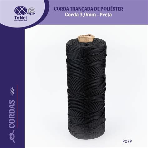 Corda Poli Ster Mm Preta T Xtil Sauter