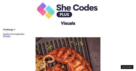 visuals challenge forked codesandbox