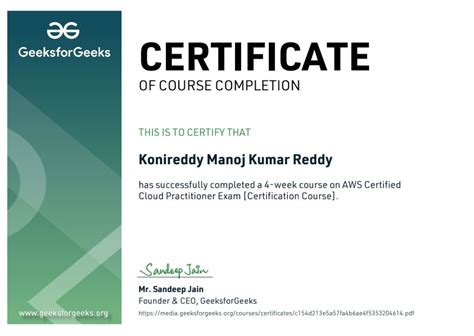 aws cloudcomputing certification learningjourney geeksforgeeks awscloudpractitioner