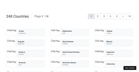 Countries Api Examples CodeSandbox