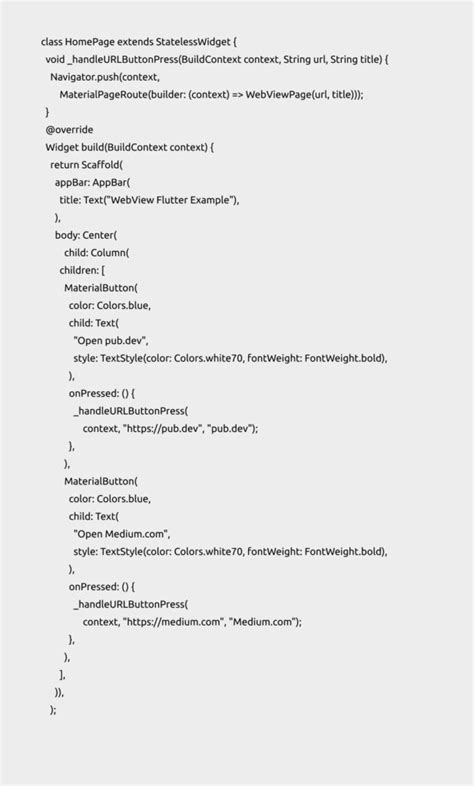 Render Webpages Using Flutter Webview