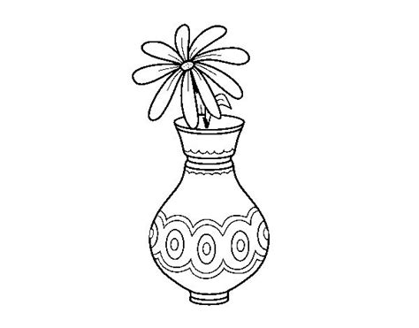 Dibujo De Una Flor En Un Jarrón Para Colorear Tatuaje Atrapasueños