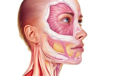 Detailed Female Facial Muscles For Medical Education Premium Ai