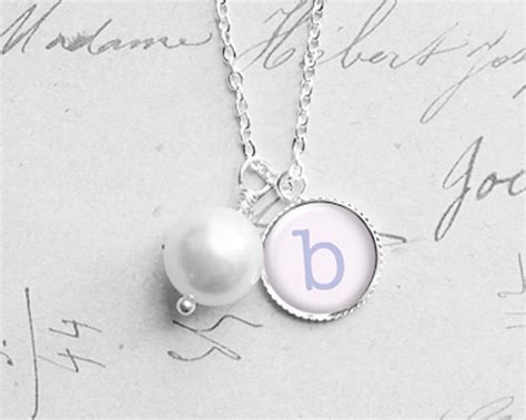 Asking Bridesmaid T Personalized Initial Necklace Bridesmaids