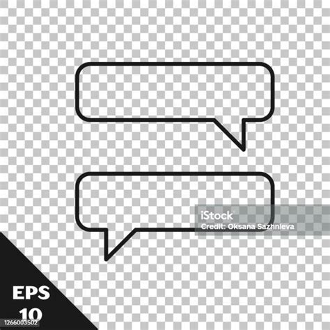 투명 한 배경에 격리 된 블랙 라인 음성 거품 채팅 아이콘 메시지 아이콘입니다 통신 또는 댓글 채팅 기호입니다 벡터 일러스트레이션 0명에 대한 스톡 벡터 아트 및 기타