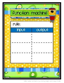 Math Function Machine By Sailing Through St Grade Tpt
