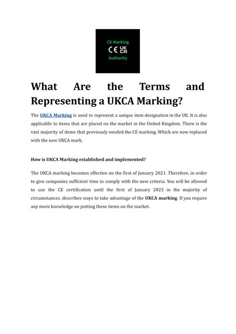 Ppt What Are The Terms And Representing A Ukca Marking Powerpoint Presentation Id 11326699