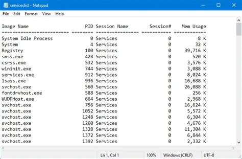 How To Export A Text File List Of Running Processes In Windows 10 8 7