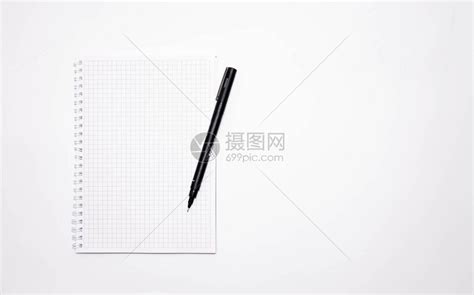 用黑色笔在白色背景上平方的笔记本记录想法笔记计划任务笔记本顶视图和侧视图平高清图片下载 正版图片503958940 摄图网