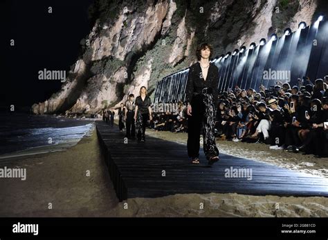 malibu ca 06 06 2019 saint laurent fashion show pictured saint