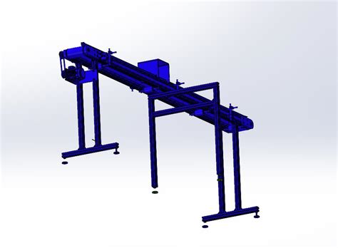 分拣食品铝型材皮带物流动力输送机step 模型图纸下载 懒石网