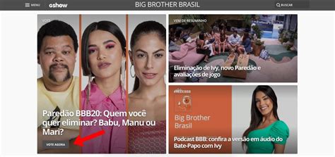 Paredão Bbb 20 Como Votar Para Eliminar Babu Manu Ou Mari