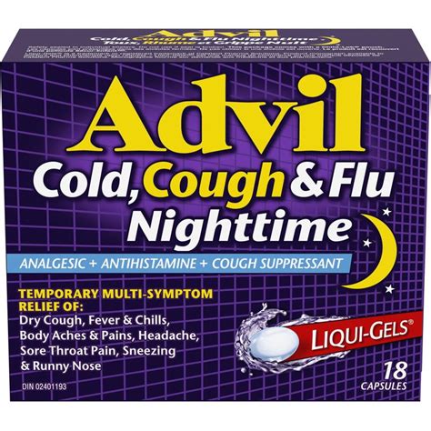 Advil Cold Cough And Flu Nighttime 18 Pk Larrys Cash And Carry