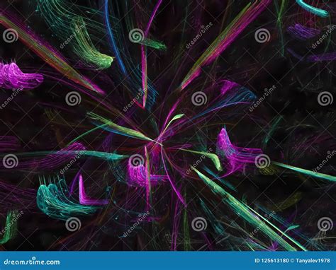 Fractal Abstract Wallpaper Shape Energy Template Creative Design Stock