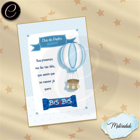 Baby Blue Cartão Quero Bis Elo7 Produtos Especiais