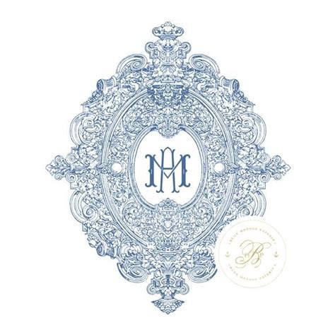 Vintage Monogram Wedding Logo Monogram Logo Interlock Etsy Wedding