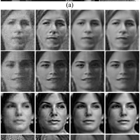 visual reconstruction results of four subjects with different noise