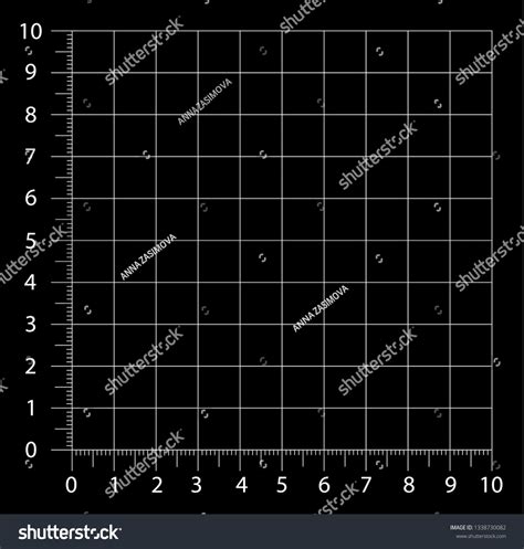Measured Grid Graph Plotting Grid Corner Stock Vector Royalty Free