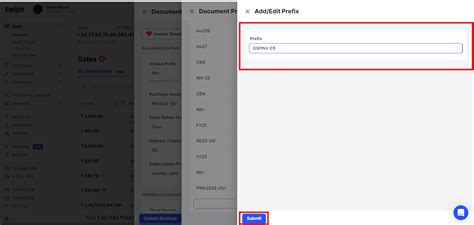 How To Edit Invoice Prefix General Swipe