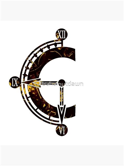 Chrono Trigger Logo Clock For Sale By Bahamutdawn Redbubble