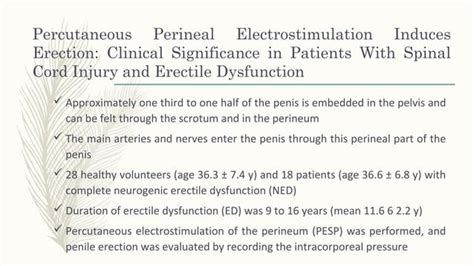 Electrical Stimulation For Erectile Dysfunction Ppt Sexual Conditions Sexual Health