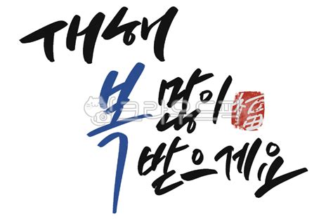캘리그라피 손글씨 새해복많이받으세요 연하장 새해카드 사진 이미지 일러스트 캘리그라피 마플디자인랩작가