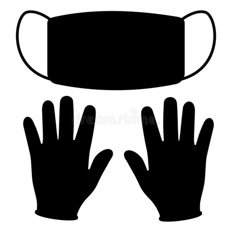 Surgical Gloves Black Stock Illustrations 604 Surgical Gloves Black