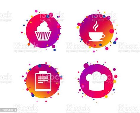 커피 컵 아이콘입니다 요리사 모자 기호입니다 머핀 컵 케 익입니다 벡터 라떼에 대한 스톡 벡터 아트 및 기타 이미지 라떼 라벨 라트비아 Istock