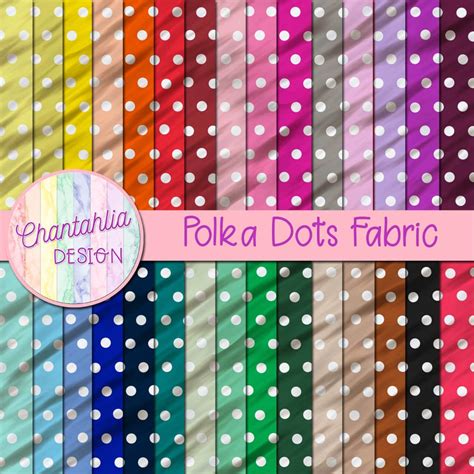 Free Digital Papers Featuring A Polka Dot Fabric Design