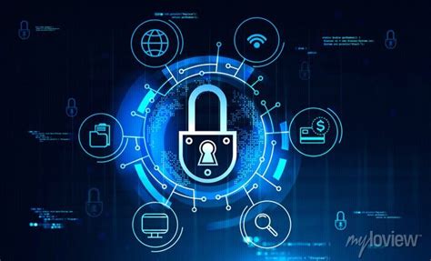 Immersive Cyber Security Interface Background Wall Mural • Murals Order