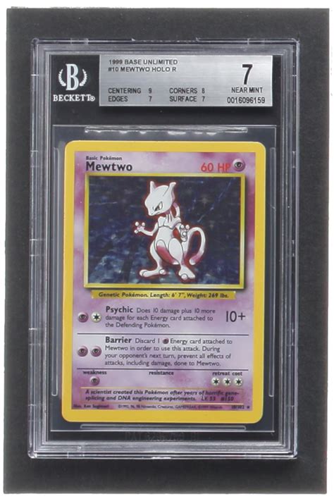 Mewtwo Pokemon 1999 Base Unlimited 10 Holo Bgs 7 Pristine Auction