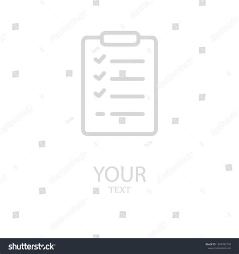 Checklist Line Icon Outline Vector Illustration Stock Vector Royalty Free