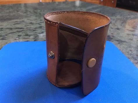 Vintage Set Of 6 German Silver Shot Glasses With Leather Case 2 Inches
