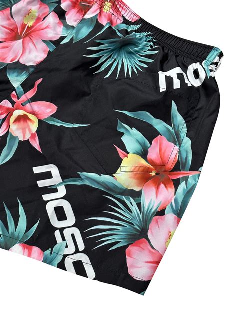 Moschino Couture Orchid Pattern Moschino Swim Shorts 300014 Blac