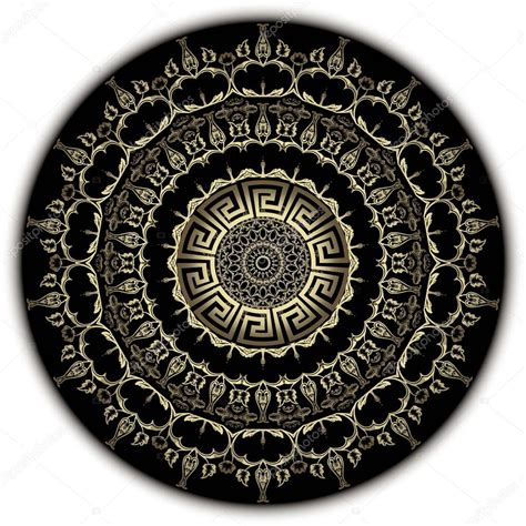 Patr N De Mandala Vectorial Barroco Fondo Floral Griego Hermoso Tel N