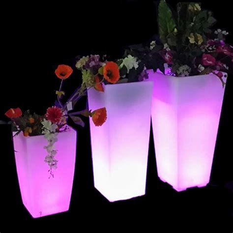 Modern RGB W And Waterproof Garden LED Furniture Flower Pot LED Light For Bar Glow Flower Pot