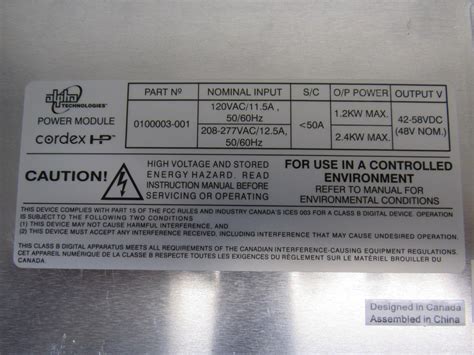 Cordex Power Module Rectifier Model Pwr Mdl Cxrf Hp 48 24kw Ebay