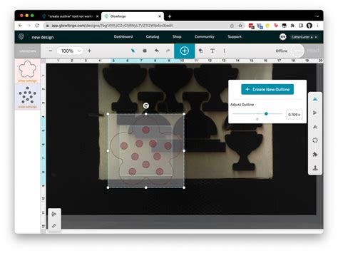 Create Outline Tool Not Working Community Support Glowforge