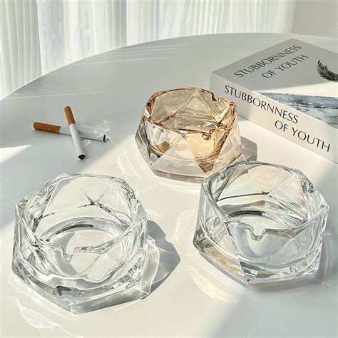 ที่เขี่ยบุหรี ที่เขี่ยบุหรีแก้ว ที่เขี่ยบุหรีแก้วเนื้อหนา ที่วางบุหรี ที่เขี่ยบุหรีตั้งโต๊ะ ที่