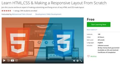 Udemy Free Learn Html And Css Udemy Learn Html